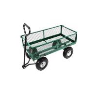 China Multi-functional Four-wheel Steel Garden Cart with Removable Sides for sale