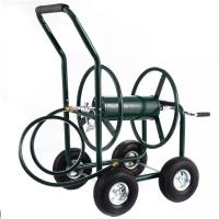 China Four-Wheel Steel Garden Hose Reel Cart for Convenient Heavy Duty Tool and Hose Storage for sale