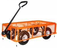 China Customized Wooden Mesh Cart / Wagon / Four Wheel Cart for Customer Requirements for sale