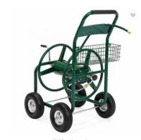 China Industrial Metal 4 Wheel Hose Reel Mobile Cart For Outdoor Storage And Tool for sale