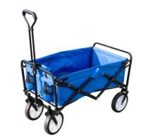 China Removable Sides Foldable Wagon Cart Rubber Wheels Folding Garden Cart for sale