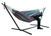 China Outdoor Cotton Colorful Custom Color Camping Hammock Stand with Max 330 Lbs Capacity for sale