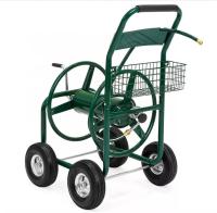 China Metal Garden Water Hose Reel Cart Compact Weather Resistant Long Lasting for sale