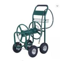 China Heavy Duty Metal Hose Reel Cart Save Spacing Metal Tube Hose Reel On Wheels for sale