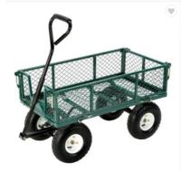 China Portable Garden Utility Trolley Cart with Removable Sides and Heavy Duty Construction for sale