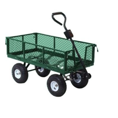 China 17KGS Capacity Heavy Duty Cart Wagon With 4 Wheels And Mesh Structure for sale