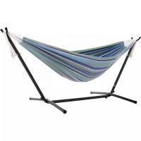 China Modern Design Style Double Hammock With Stand and Storage Bag for Backyard Relaxation for sale