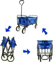 China Customized Foldable Wagon Cart Steel Folding Wagon With Practical Hand for sale