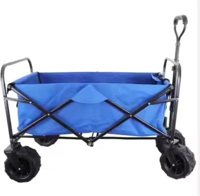 China Mesh Platform Four Wheel Folding Wagon Cart Industrial For Grocery Shopping for sale