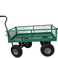 China 17KGS Capacity Steel Mesh Garden Cart Rust Prevention Long Lasting For Warehouse for sale
