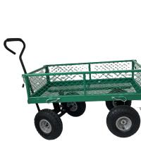 China 17KGS Capacity Steel Mesh Garden Cart Rust Prevention Long Lasting For Warehouse for sale