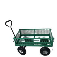China 17KGS Capacity Steel Mesh Garden Cart Rust Prevention Long Lasting For Warehouse for sale