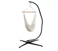 China Modern Design Porch Sky Cotton Rope Backyard Swing Chair Stand with Customized Color for sale