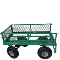 China Moving Mesh Steel Iron Garden Wagon Cart Acid Resistance Outdoor Folding Cart for sale