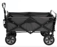 China Green Beach Wagon Folding Four Wheels Hand Push Cart Dimension L x W x H 86*46*85 for sale