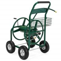 China Green Portable Heavy Duty Garden Lawn Water Hose Reel Storage Cart for Easy Transport for sale
