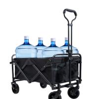 China Supermarket Heavy Duty Steel Trolleys Manufacturers Hand 4 Wheel Beach Wagon Picnic Wagon for sale