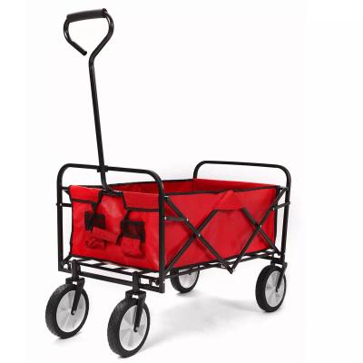 China Iron Four-wheel All Terrain Folding Collapsible Utility Wagon for Garden and Outdoors for sale