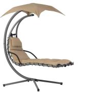 China Relaxation at Its Best Hanging Chaise Lounger Chair with Canopy and Arc Stand for sale