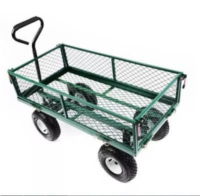 China Steel Mesh Folding Garden Wagon 86*46*85cm High Strength Customizable for sale