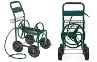 China 60*102*42.5 Dimension Portable Iron Garden Lawn Watering Sprayer Hose Reel Storage Cart for sale