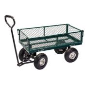 China Green Heavy Duty Mesh Garden Folding Utility Nursery Beach Wagon Cart Trolley For Outdoor for sale