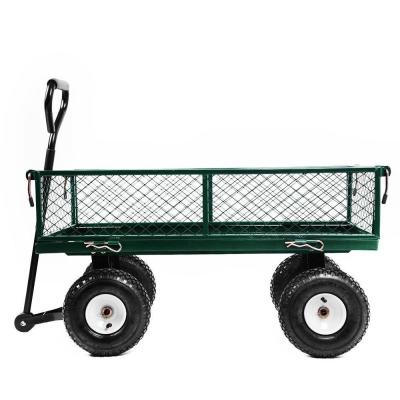 China Metal Heavy Duty Folding Steel Outdoor Beach Mesh Garden Tool Cart for Easy Transport for sale