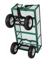 China 500LBS Yardworks Mesh Garden Cart Wagon Green and Heavy-Duty for Rubbish Disposal for sale