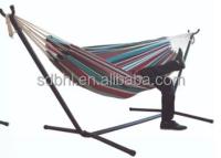 China Outdoor Furniture Customized Logo 10ft Steel Stand Hammock Combo with and 300LBS Capacity for sale