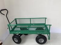 China 4 Wheels Mesh Structure Garden Trolley for Heavy Duty Outdoor Usefulness for sale