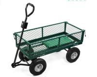 China Wooden Four-wheel Mesh Cart for Heavy-duty and Sustainable Material Transport for sale