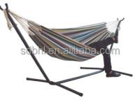 China Modern Design Style Double Hammock With Stand and Storage Bag for Backyard Relaxation for sale