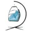 China Outdoor Furniture Portable Metal Black Chairs Swing Hammock Swing Heavy Duty C Stand for sale