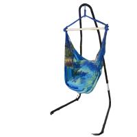 China Customizable Outdoor Furniture Adjustable Heavy Duty Hammock Chair Steel Stand L Shape for sale