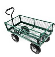 China Outdoor Yard Garden Utility Carts And Wagons Garden Trolley Cart Four-Wheel for sale
