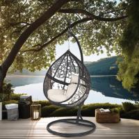 China Metal Customized Color Backyard Wicker Swing Chair for Outdoor Activity Summer Resort for sale
