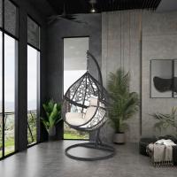 China Metal Customized Color Backyard Wicker Swing Chair for Outdoor Activity Summer Resort for sale