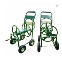 China Durable Heavy Duty Steel Water Garden Hose Reel Cart with Four-Wheel Portable Storage for sale