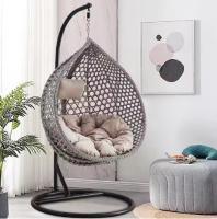 China Modern Outdoor Activity Porch Hammock Swing Egg Chair with Frame and Cushion Rattan for sale