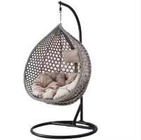 China Mail Packing Comfortable Outdoor Porch Hammock Swing Egg Chair with Frame and Cushion for sale