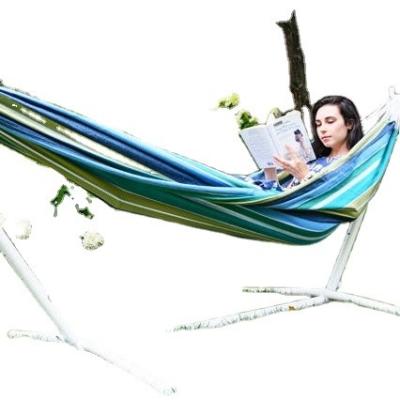 China Customized Color Waterproof Portable Canvas Camping Swing Bed with Stand in Qingdao Port for sale