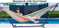 China Customized Color Waterproof Portable Canvas Camping Swing Bed with Stand in Qingdao Port for sale