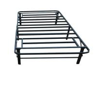 China Black Single Folding Metal Bed Frame for Home Bedroom Furniture for sale