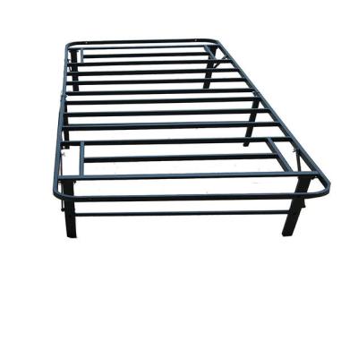 China Black Single Folding Metal Bed Frame for Home Bedroom Furniture for sale