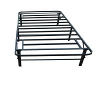 China Black Single Folding Metal Bed Frame for Home Bedroom Furniture for sale