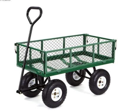 China Conveniently Removable Sides Metal Garden Cart Easy Removal Advantage for Hauling for sale