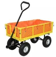 China Rustproof Garden Wagon Cart Fire Retardant Metal Garden Cart With Handle for sale