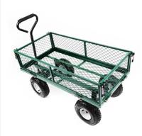 China 17KG Capacity Heavy Duty Mesh Metal Garden Trolley For Outdoor for sale