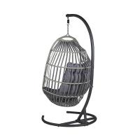 China Collapsible Patio Garden Rattan Hammock Egg Hanging Chair Swing with Stand in Qingdao for sale