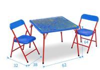 China Modern Design Foldable Table and Chair Set for Kids Space-Saving Storage for sale